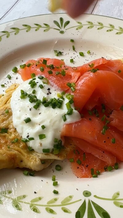 Easy Salmon Omelette - Desert Island Dishes