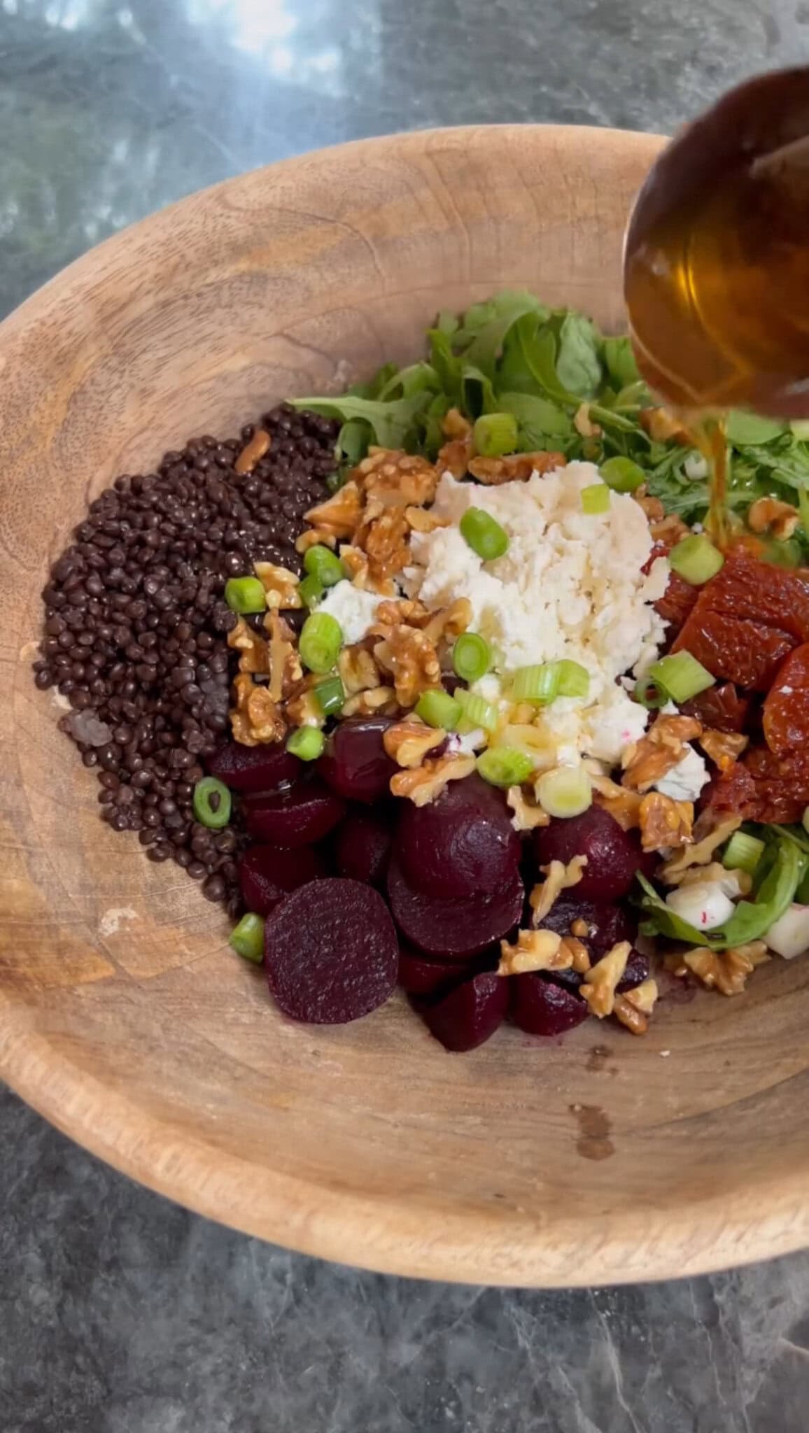 Easy Beetroot Salad with Feta and Rocket - Desert Island Dishes