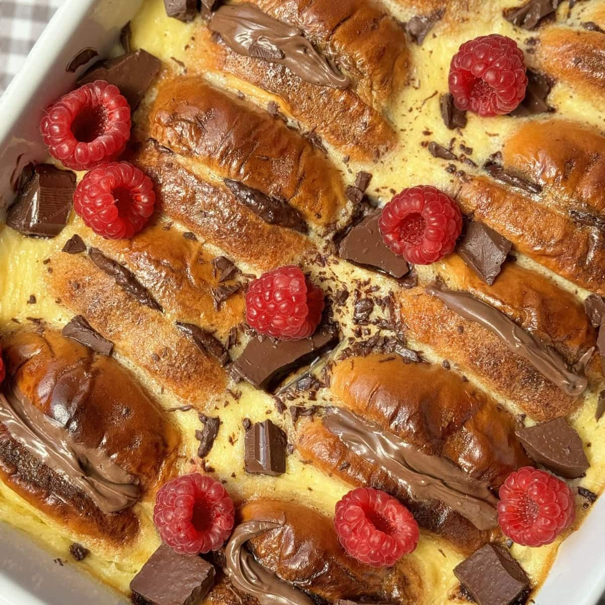 Salted Caramel Bread and Butter Brioche Pudding with Nutella - Desert ...