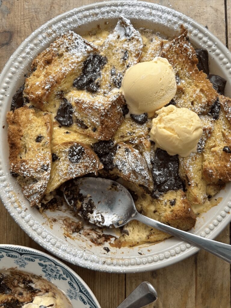 Panettone Bread and Butter Pudding - Desert Island Dishes