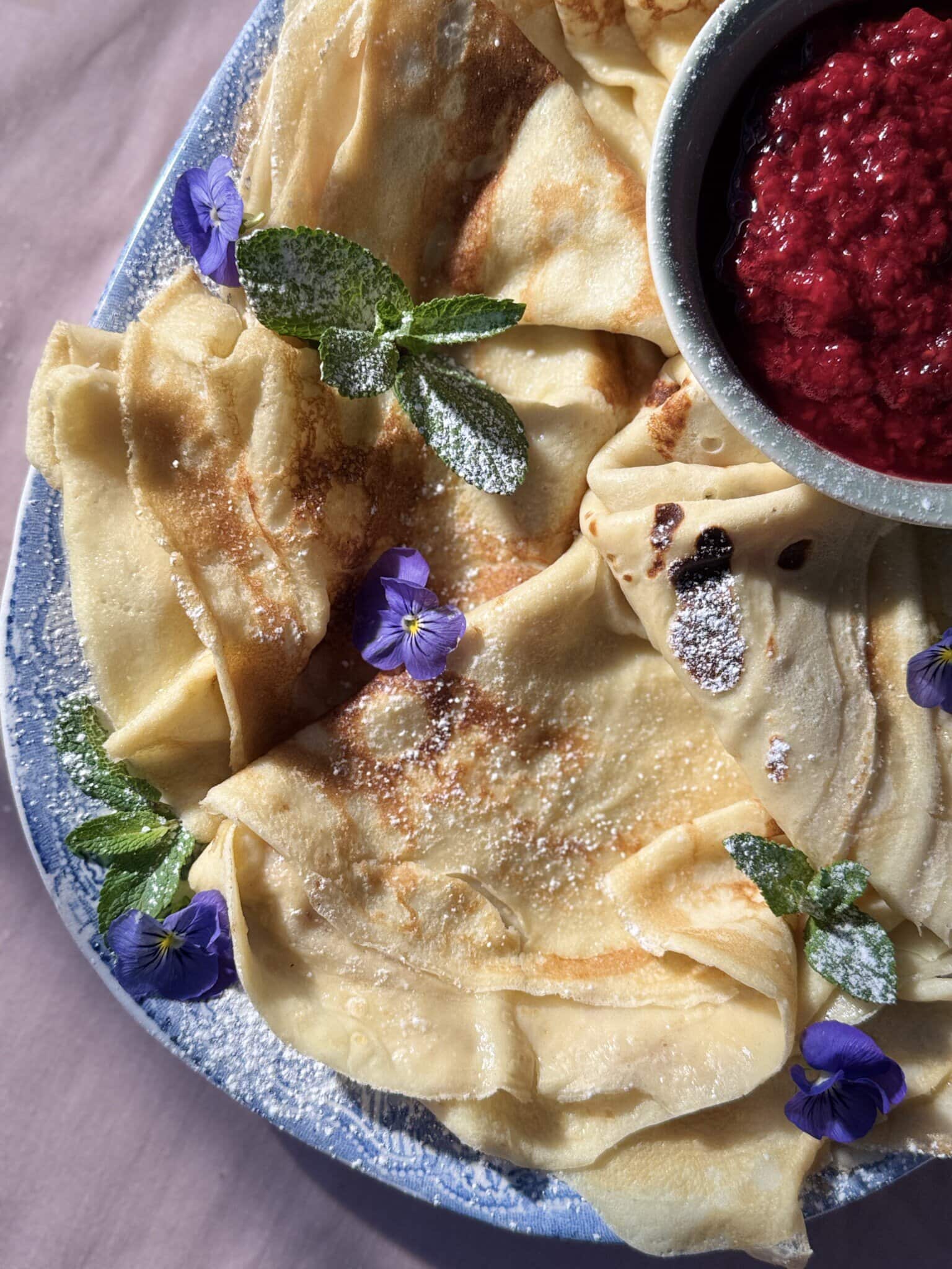 Pannekaken (Norwegian Pancakes) - Desert Island Dishes