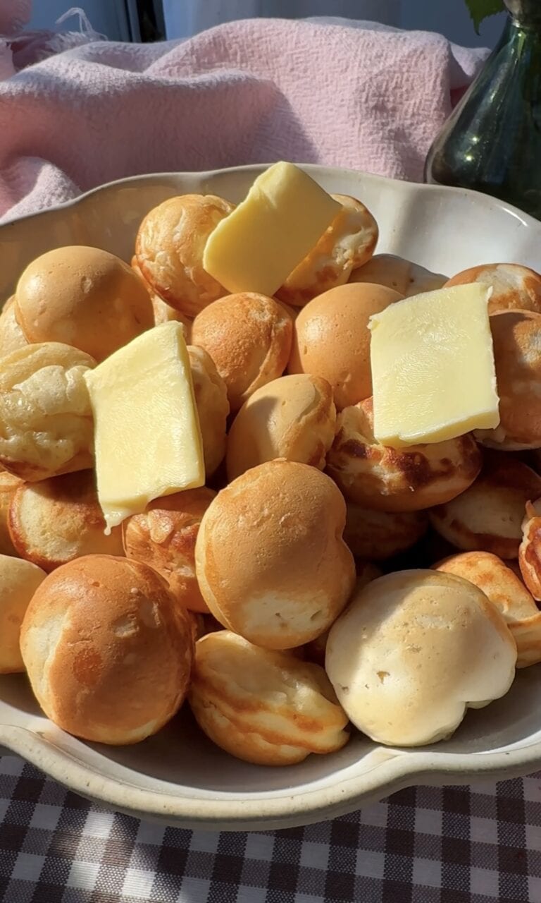 Poffertjes (Dutch Mini Pancakes) - Desert Island Dishes