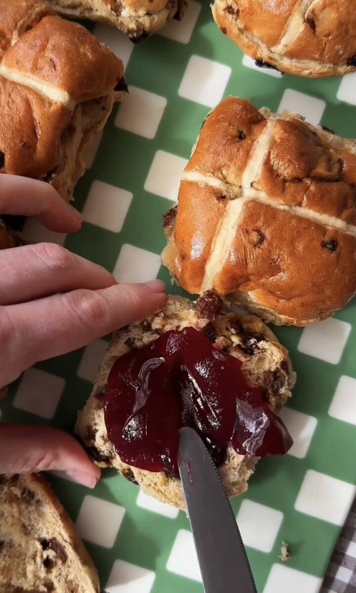 Hot Cross Bun Bread and Butter Pudding - Desert Island Dishes