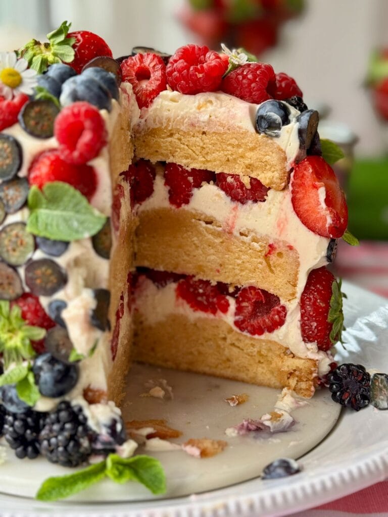 One Bowl Fresh Berry Cake - Desert Island Dishes