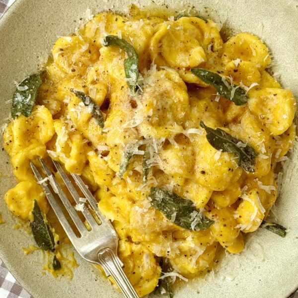 Creamy Butternut Pasta with Crispy Sage - Desert Island Dishes