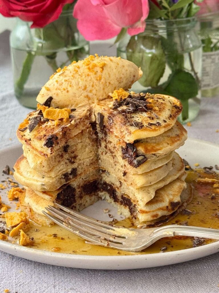 Easy Chocolate Chip Pancakes - Desert Island Dishes