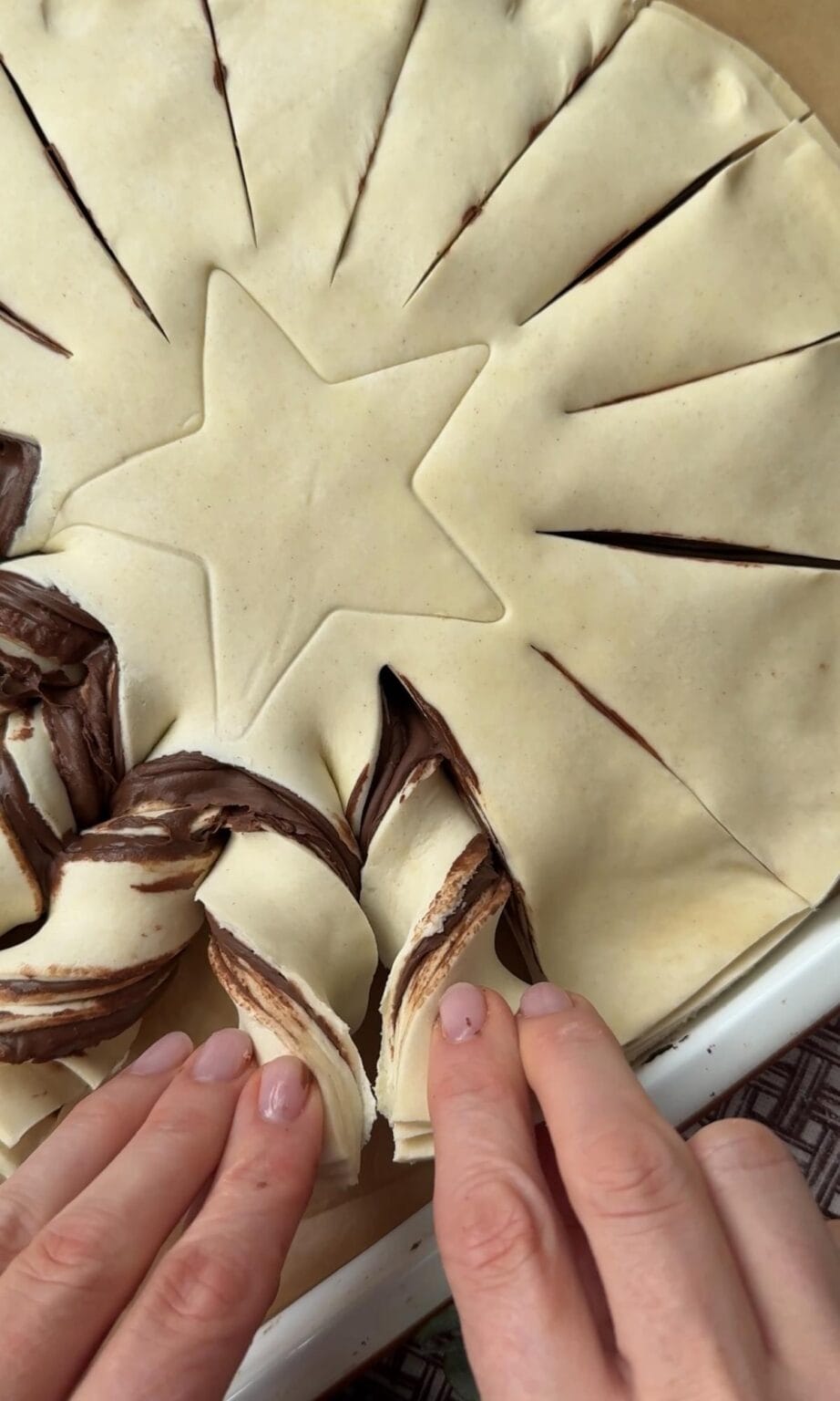 Nutella Tarte Soleil (Puff Pastry Sun) - Desert Island Dishes