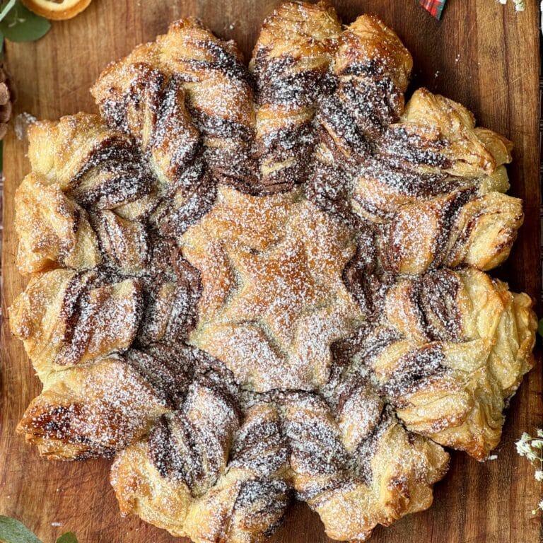 Nutella Tarte Soleil (Puff Pastry Sun) - Desert Island Dishes