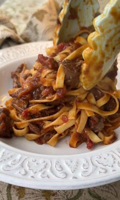 Slow Cooked Beef Shin Ragu - Desert Island Dishes